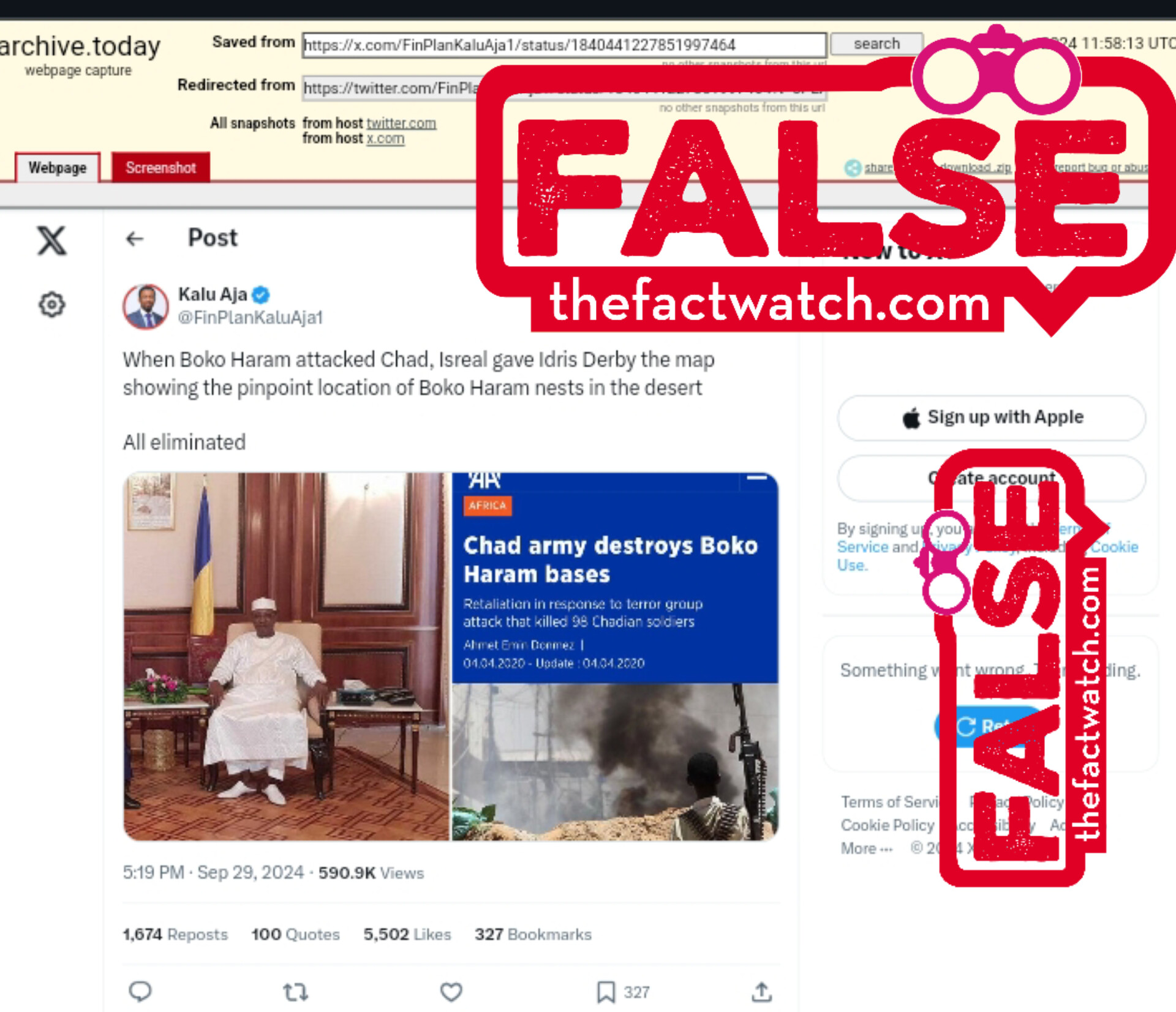 FactCheck: Claim that Israel gave Chad map of Boko Haram terrorist's ...