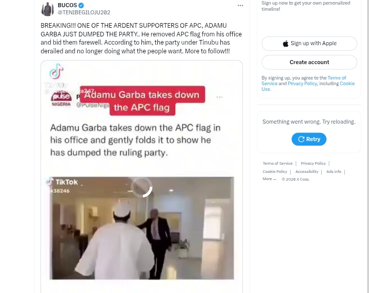 FACT-CHECK: Video of Adamu Garba removing APC flag from office as sign ...